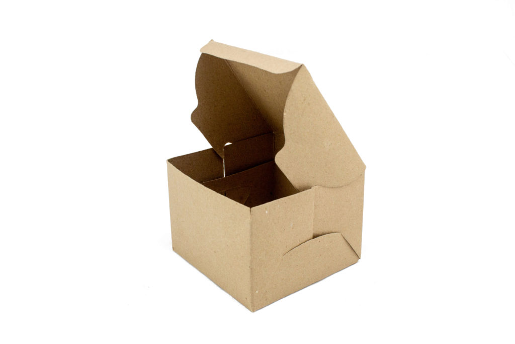 Brown Cake Box 4x4x3 - Secure Packaging