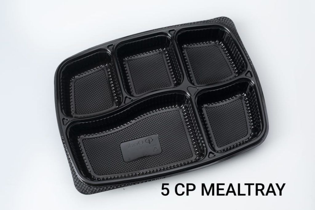 5 COMPARTMENT MEAL TRAY - Ambika Packaging