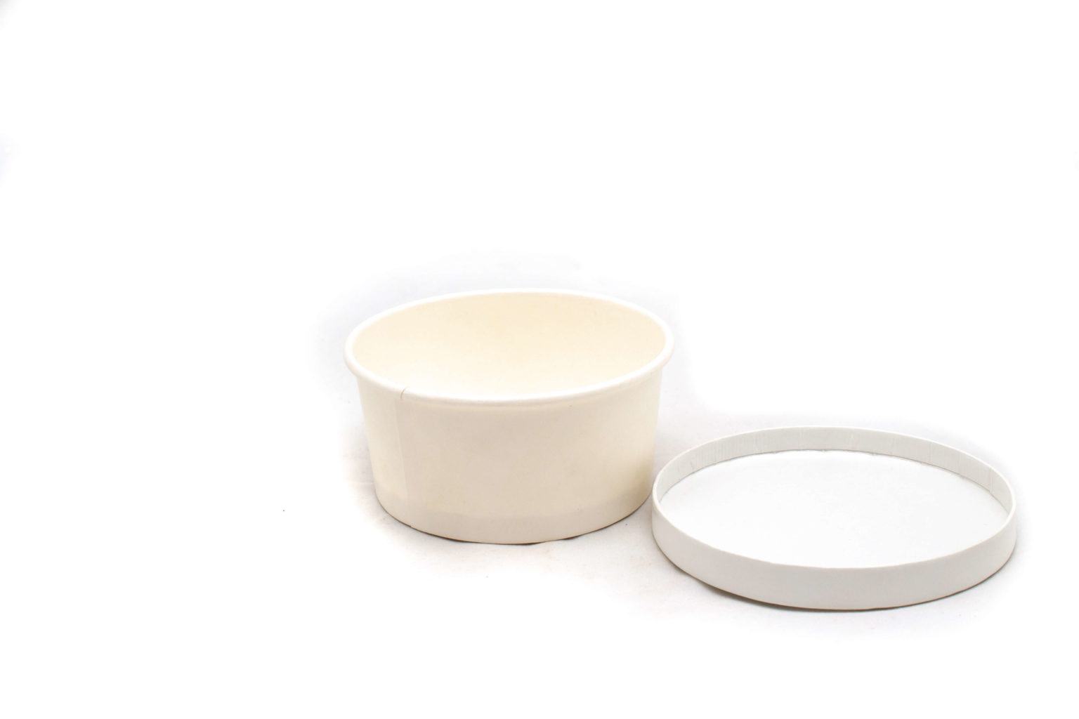 100ml White Round Paper Food Containers: Eco-Friendly
