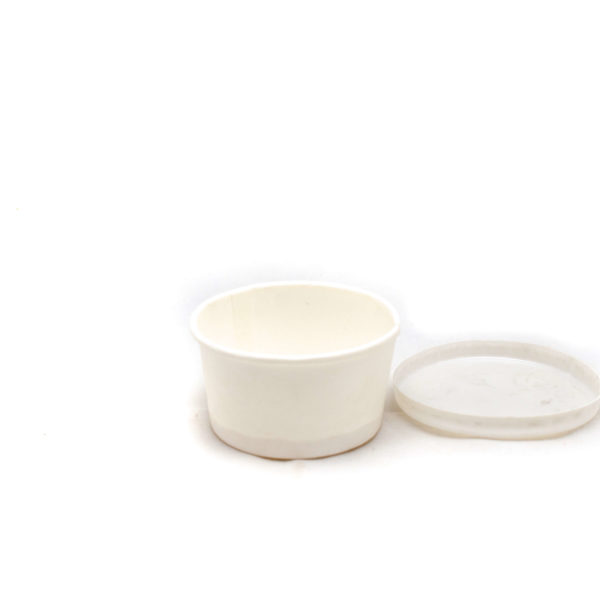 Eco-Friendly 50ml Round Paper Containers: White & Tall Options