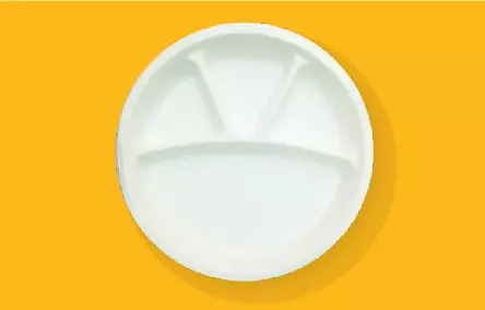 11" 4 COMPARTMENT ROUND BIO PLATE - Ambika Packaging